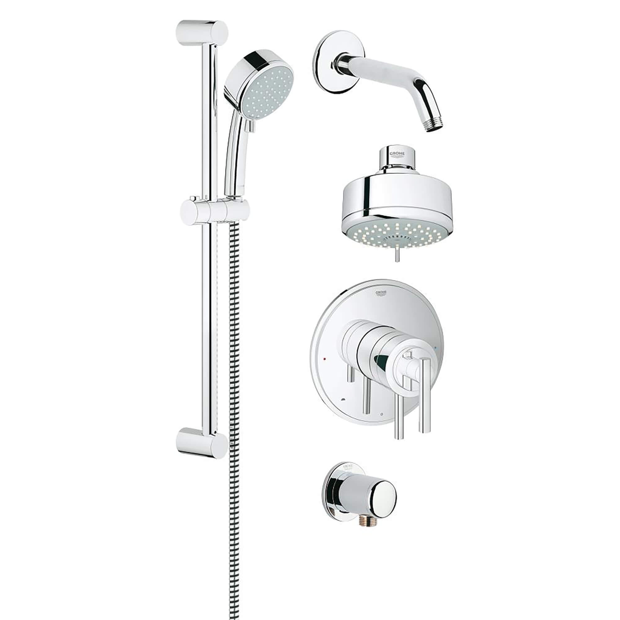 GrohFlex® Timeless 4-Spray 2-Function Pressure Balance Shower System GrohFlex® Timeless 4-Spray 2-Function Pressure Balance Shower System